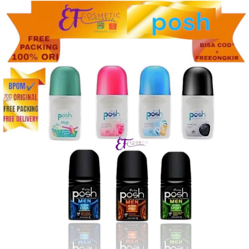 Jual POSH Anti Perspirant Deodorant Roll On 50ml - Deo Roll On | Shopee ...