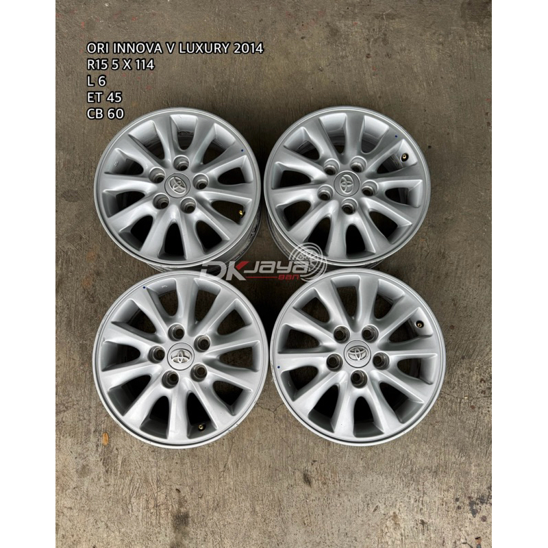 Jual VELG ORI INNOVA V LUXURY 2014 R15 5x114 (Harga untuk 4pcs velg ...