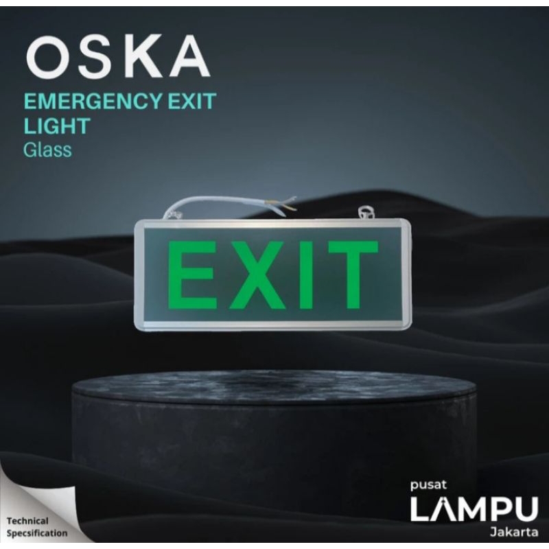 Jual Lampu Exit Merk Oska/Emergency exit Light Oska | Shopee Indonesia