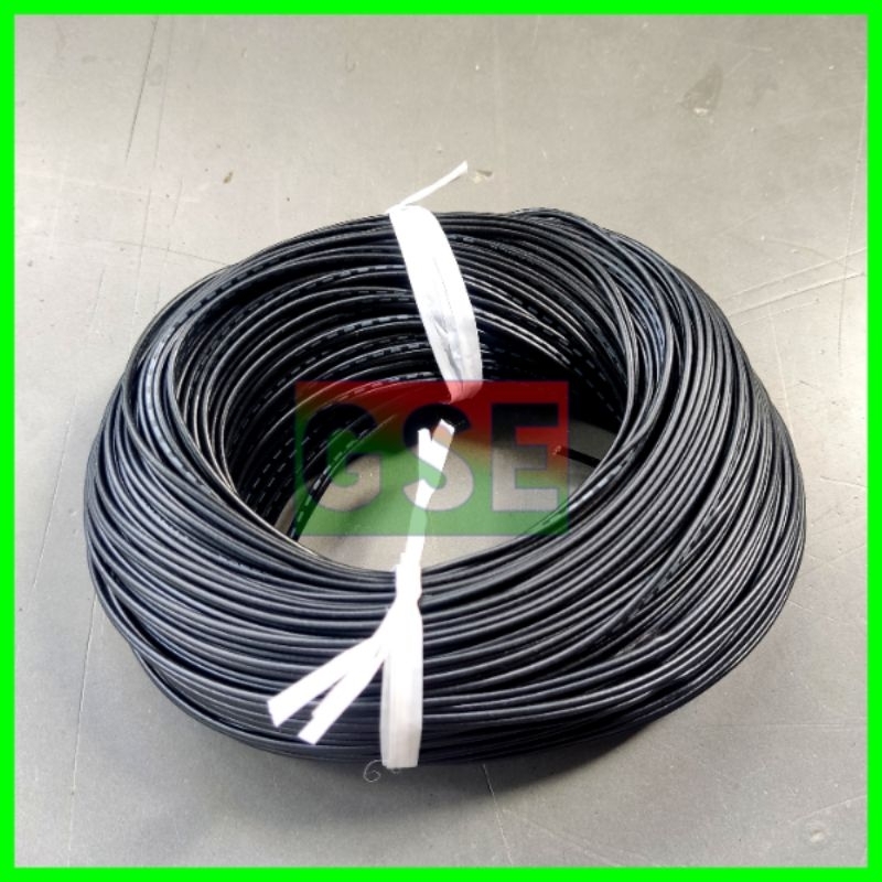 Jual kabel awg 24 doubble 2x18 hitam strip putih / kabel awg 24 2x18 0 ...