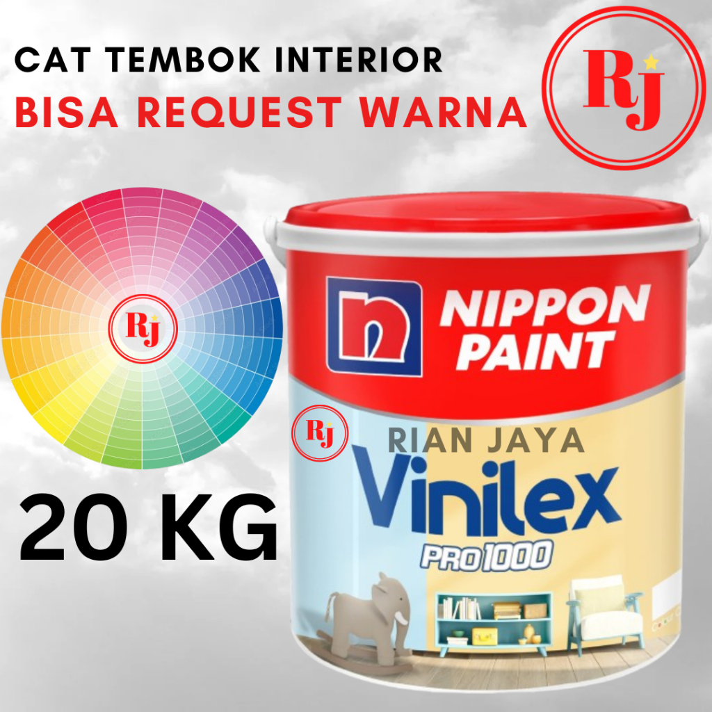 Jual [PART 3] CAT TEMBOK INTERIOR NIPPON PAINT VINILEX PRO 20 KG / 1 PAIL / CUSTOM WARNA / CAT ...