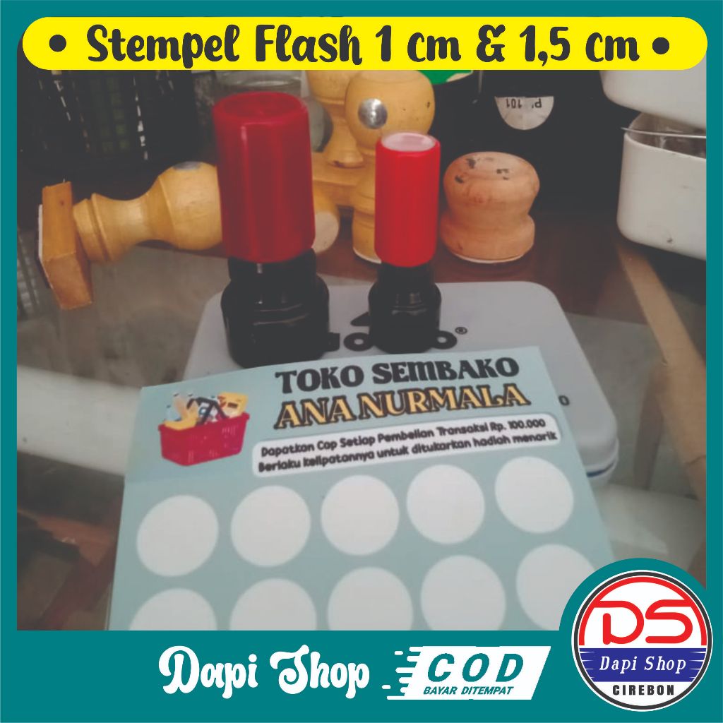 Jual Stempel Flash Mini Custom Warna Free Desain | Shopee Indonesia