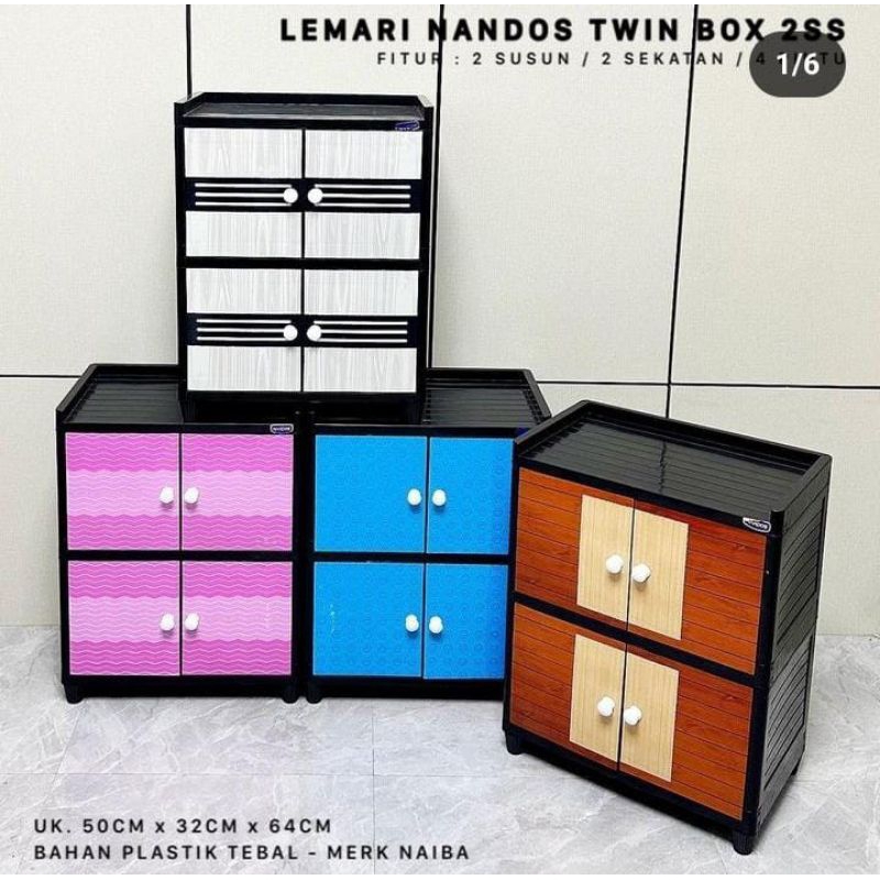 Jual Lemari Nandos Twin Box 2 Susun Lemari Plastik | Shopee Indonesia