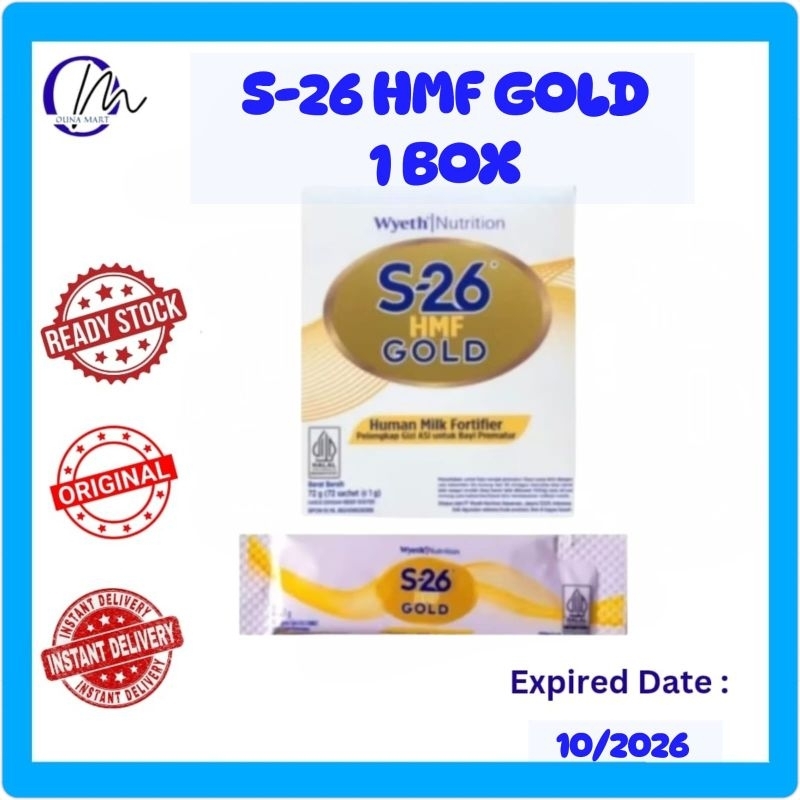 Jual (READY Langsung Kirim) S-26 HMF (HUMAN MILK FORTIFIER) GOLD 1 BOX ISI 72 SACHET UNTUK ...