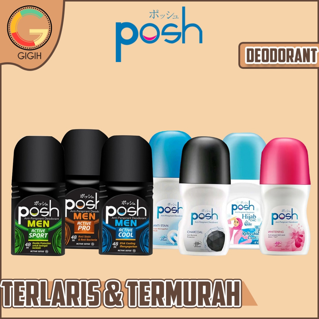 Jual POSH ANTI PRESEPIRANT DEODORANT BRIGHTENING 50ML SERIES ( READY ...