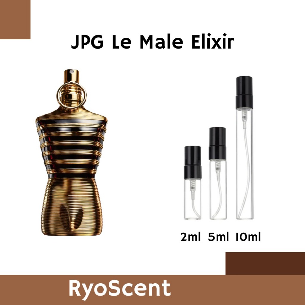 Jual Decant JPG Le Male Elixir Parfum Original 2ml 5ml 10ml | Shopee Indonesia