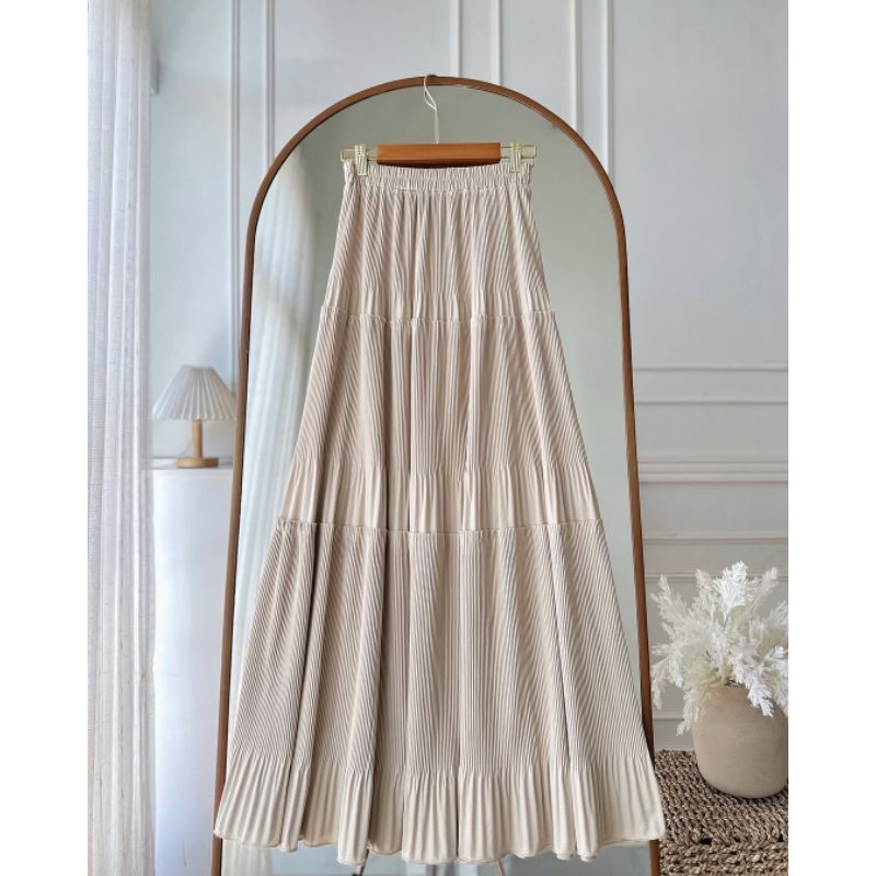 Jual Rok Plisket Lidi Mayung / Rok Plisket Cabang Premi / Pleated Skirt / Rok Plisket Wanita ...