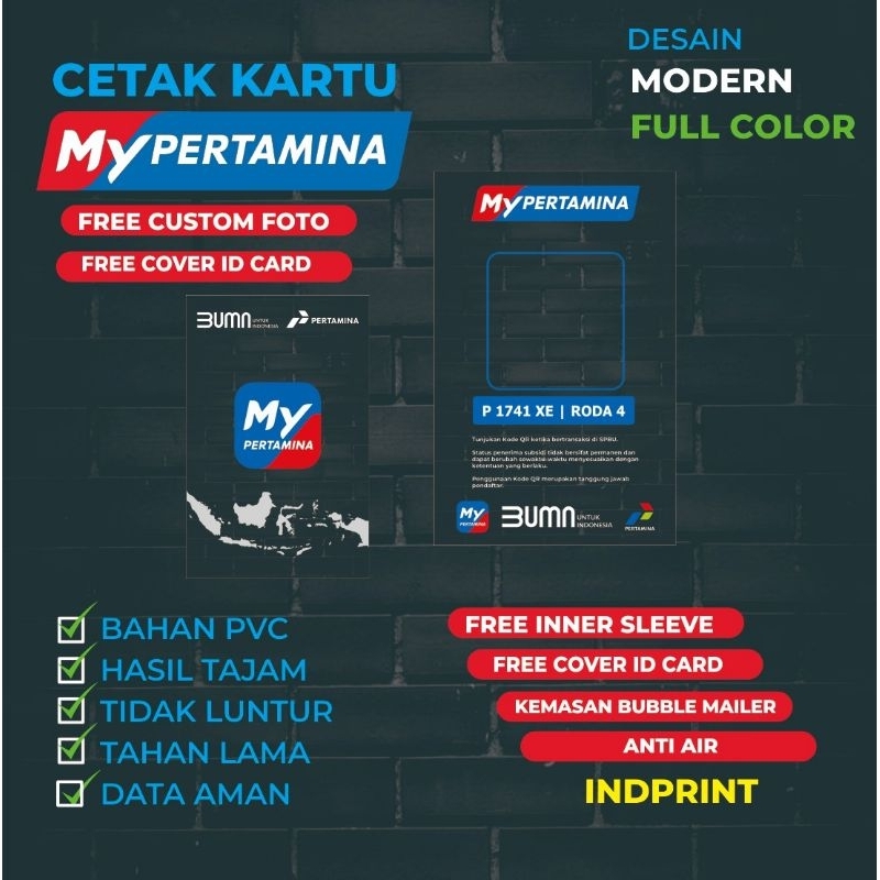 Jual Cetak Kartu Barcode My Pertamina Bahan PVC Kualitas Premium | Shopee Indonesia