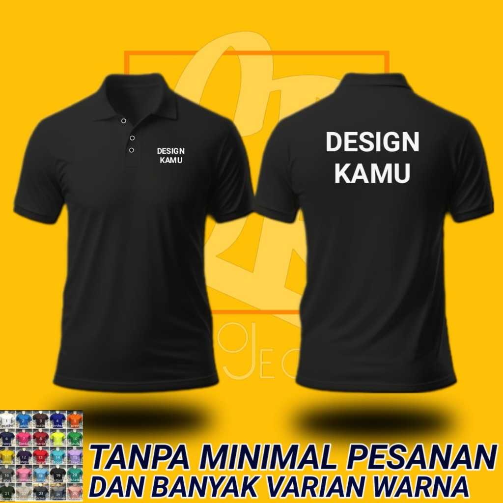Jual BAJU POLO CUSTOM SABLON kaos sablon riques design sendiri logo ...