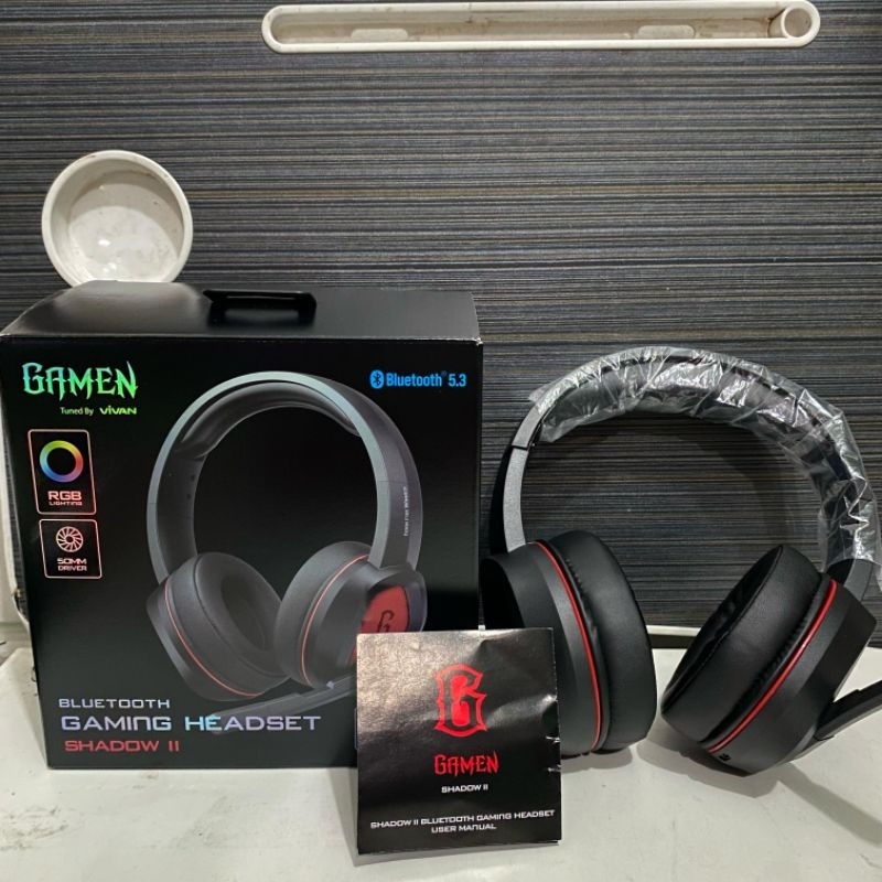 Jual GAMEN SHADOW ll Bluetooth GAMING HEADSET Ultra-Low Latency RGB ...