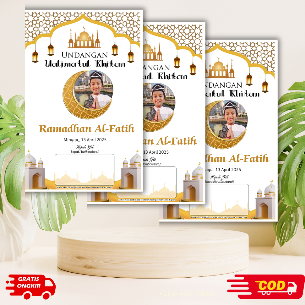 Jual Undangan Sunatan Undangan Khitanan model baru islami harga murah ...