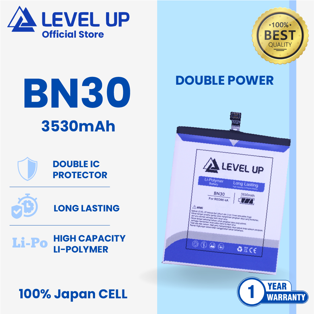 Jual LEVEL UP Baterai Xiaomi Redmi 4A BN30 Double Power | Shopee Indonesia