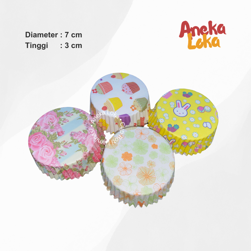 Jual Cup Roti Laminasi Bulat DM 7 cm Tersedia Motif Variatif Isi 200 ...
