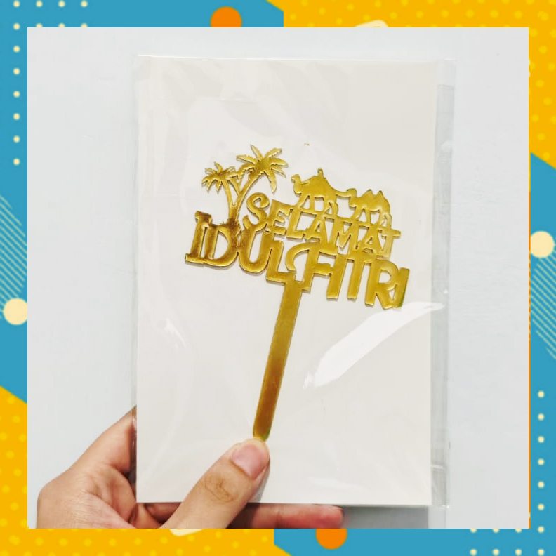 Jual Cake Topper Lebaran Topper Idul Fitri Tusukan Hiasan Kue Ramadhan ...