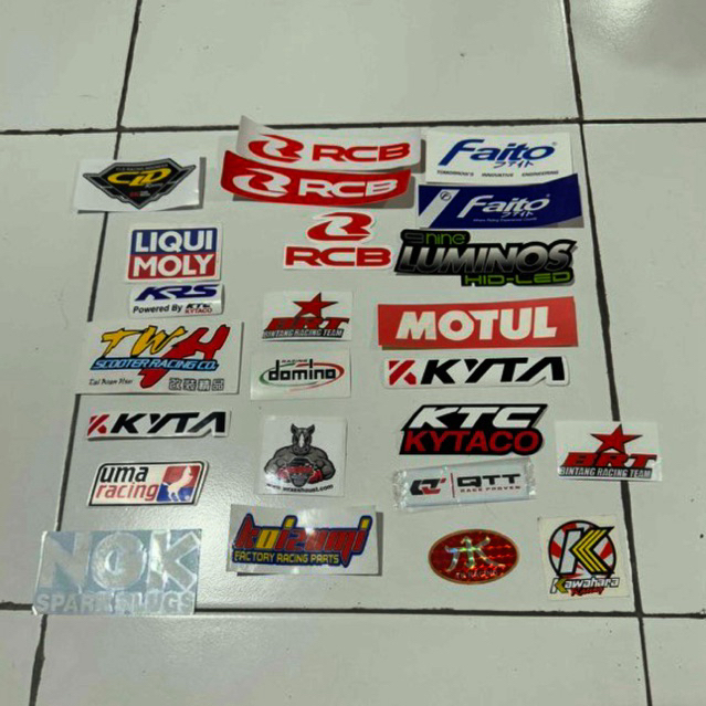 Jual STICKER STIKER TEMPELAN SPONSOR RACING STICKER HELM MOTOR MOBIL ...