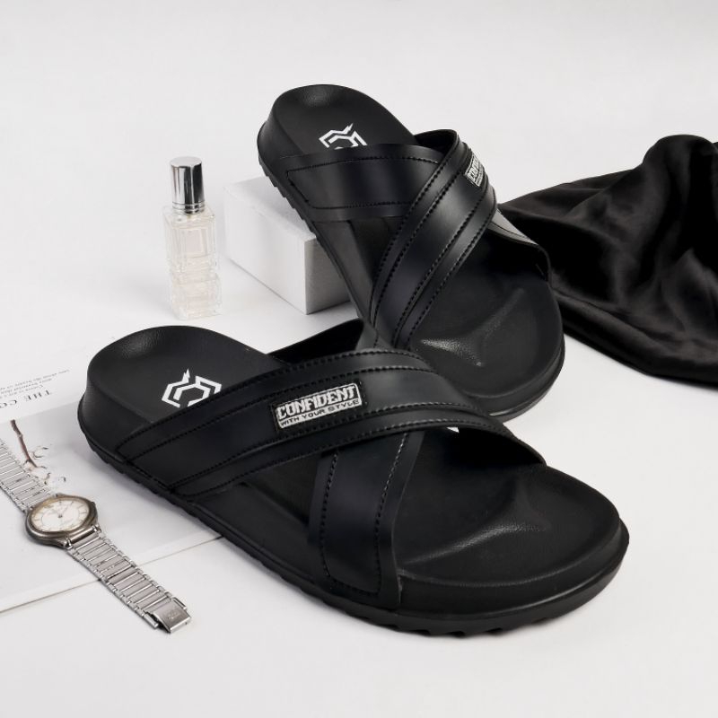 Jual CONFIDENT -CFD 102- Sandal selop cowok kekinian Sendal slide pria ...