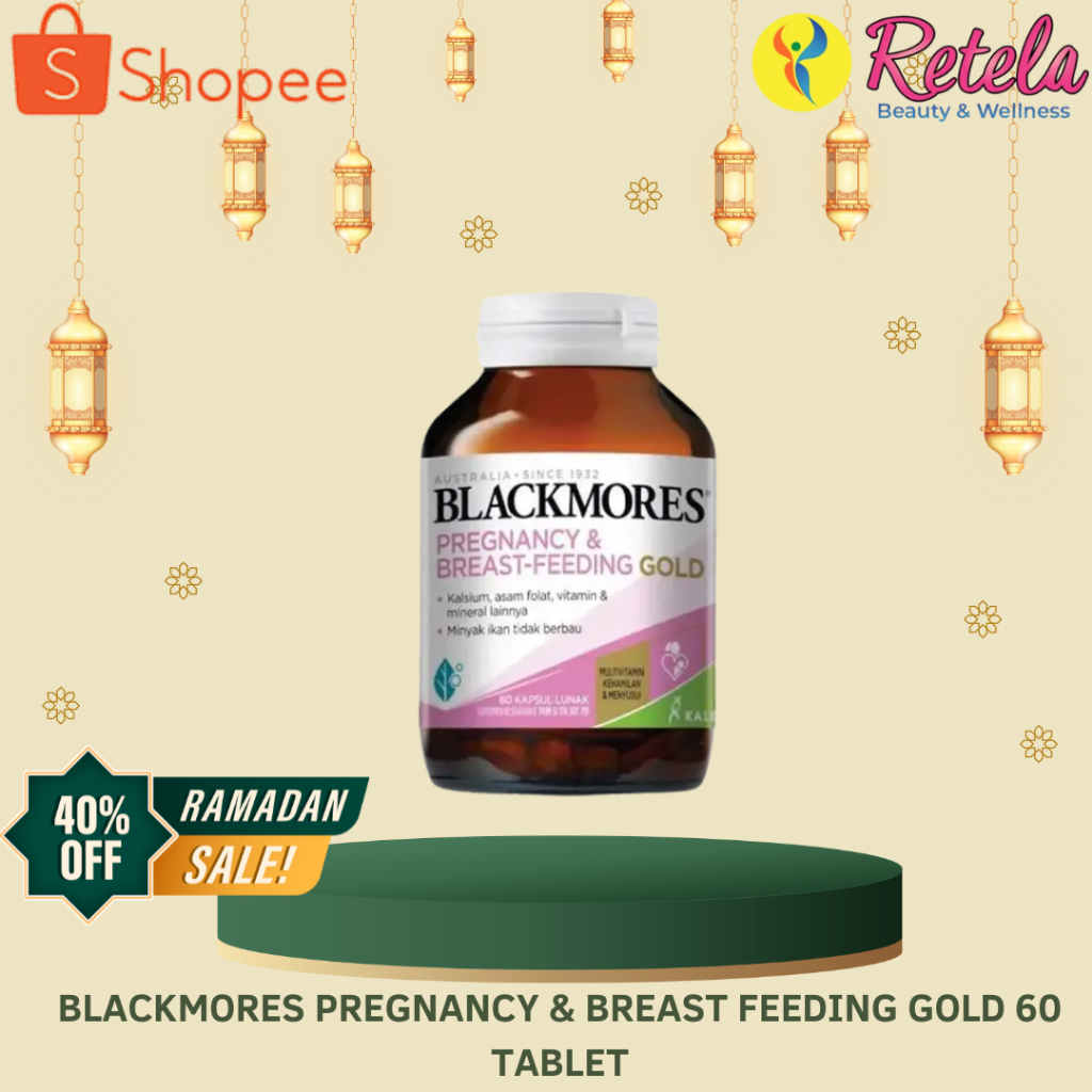 Jual BLACKMORES PREGNANT & BREASTFEEDING GOLD 1 BOTOL 60 TABLET ...