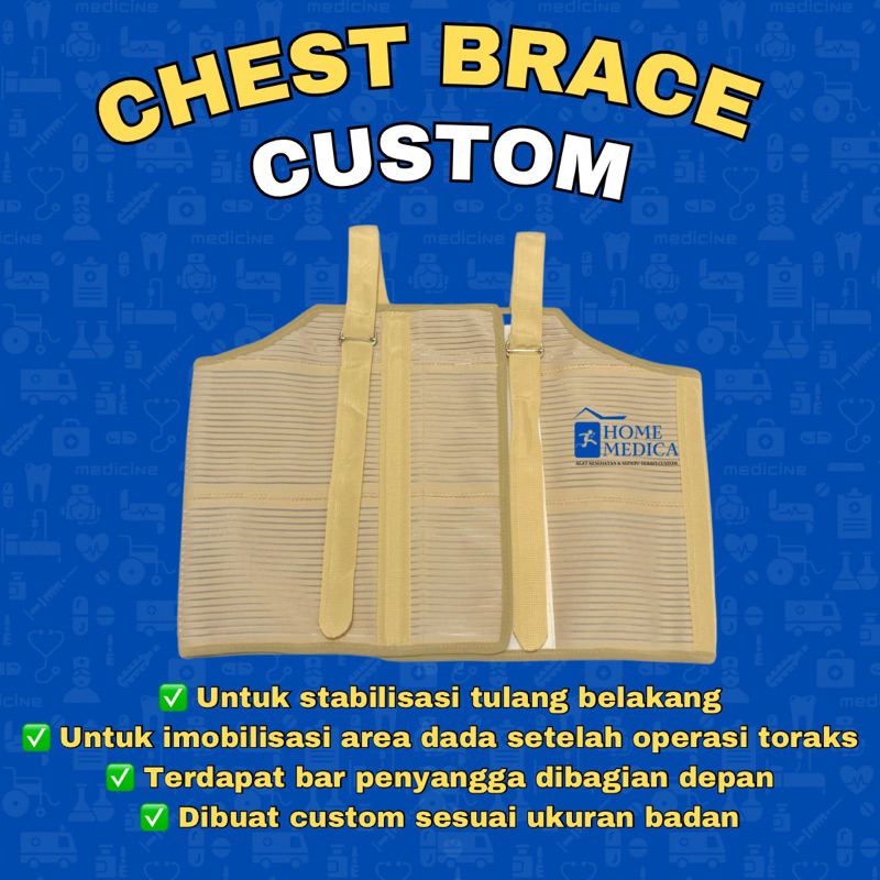 Jual Chest Brace Custom / Penyangga Dada Pasca Operasi Thorac Custom ...