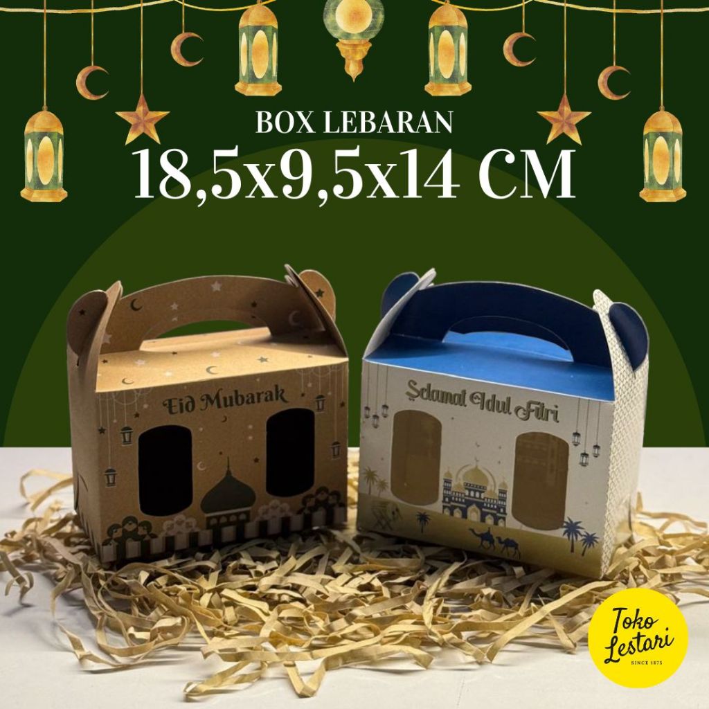 Jual Box Kraft Ivory Lebaran Idul Fitri Gable Box / Box Jinjing 18,5x9 ...