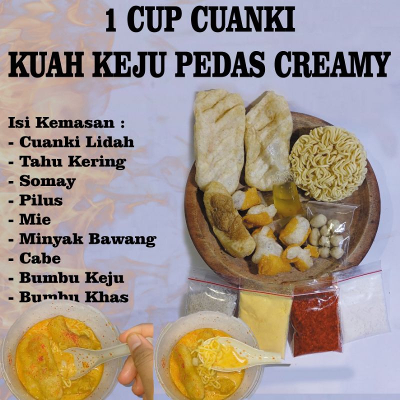 Jual CUANKI CUP KUAH KEJU TINGGAL SEDUH GA USAH DIREBUS / CUANKI KERETA API / CUANKI KEJU CREAMY ...