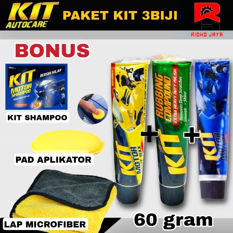 Jual PAKET Kit Compound 6Pcs - Kit Rubing Kompon 60gr + kit Metallic ...