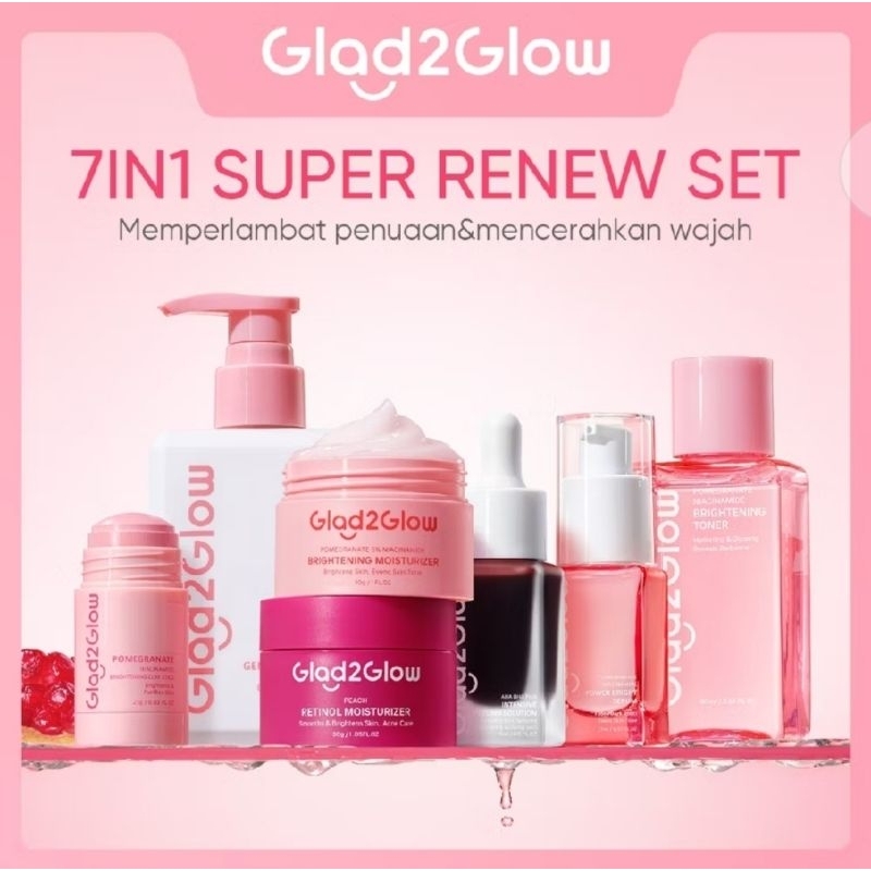 Jual [Paket Hemat Mencerahkan] Glad2Glow Renew bundle 7in1 -Brightening ...