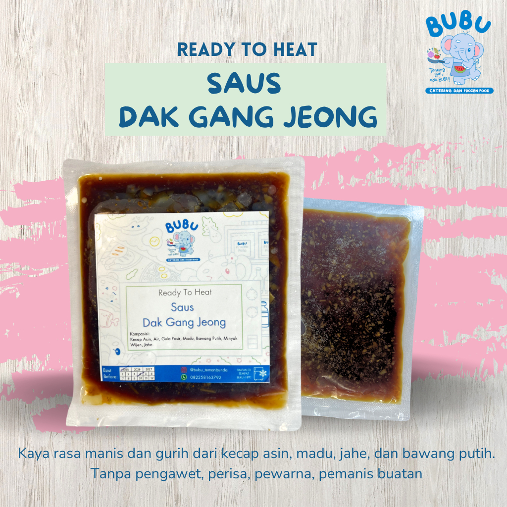 Jual SAUS DAK GANG JEONG ORIGINAL BUBU FROZEN FOOD ISI KEMASAN 100GR ...