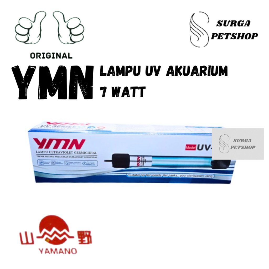 Jual Lampu UV YMN 7 watt w celup chamber filter kolam ikan Akuarium aquarium ultraviolet ...