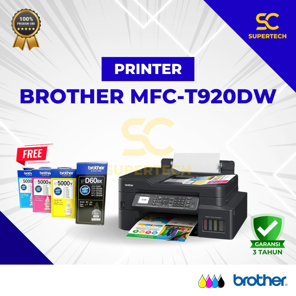 Jual PRINTER BROTHER MFC-T920DW Ink Tank Multifunction T920 WiFi Duplex ...