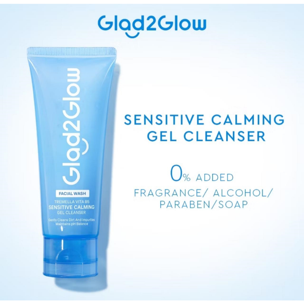 Jual GLAD2GLOW TREMELLA VITA B5 SENSITIVE CALMING GEL CLEANSER | sabun ...