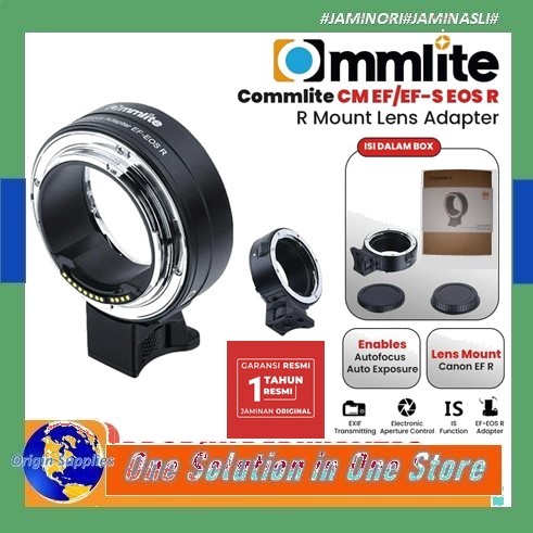 Jual GARANSI RESMI Commlite Comix CM-EF-EOS R Adapter AF Lensa Canon EF ...