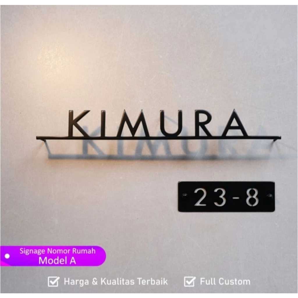 Jual Signage Nomor Rumah Modern | Sign Nama Kantor | Huruf Timbul Rumah ...