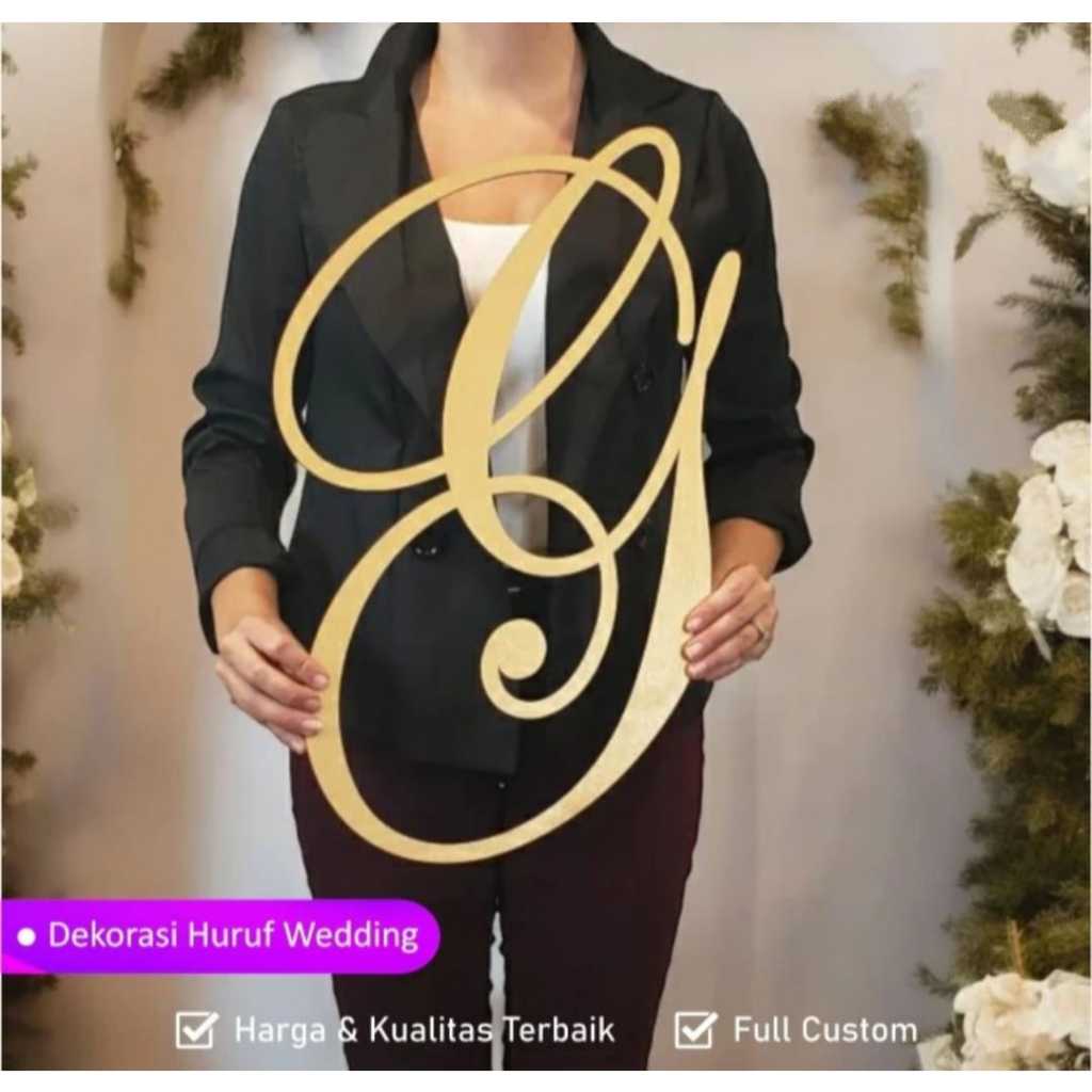 Jual Huruf Wedding Inisial Nama Pernikahan Dekorasi Premium Pesta ...