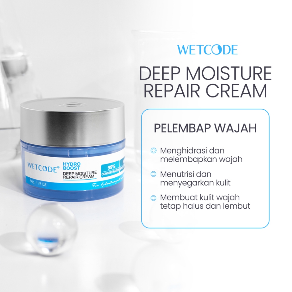 Jual Cream Pelembab Wajah Spirulina Ceramide Moisturizer Repair Skin barrier / WETCODE Repair ...