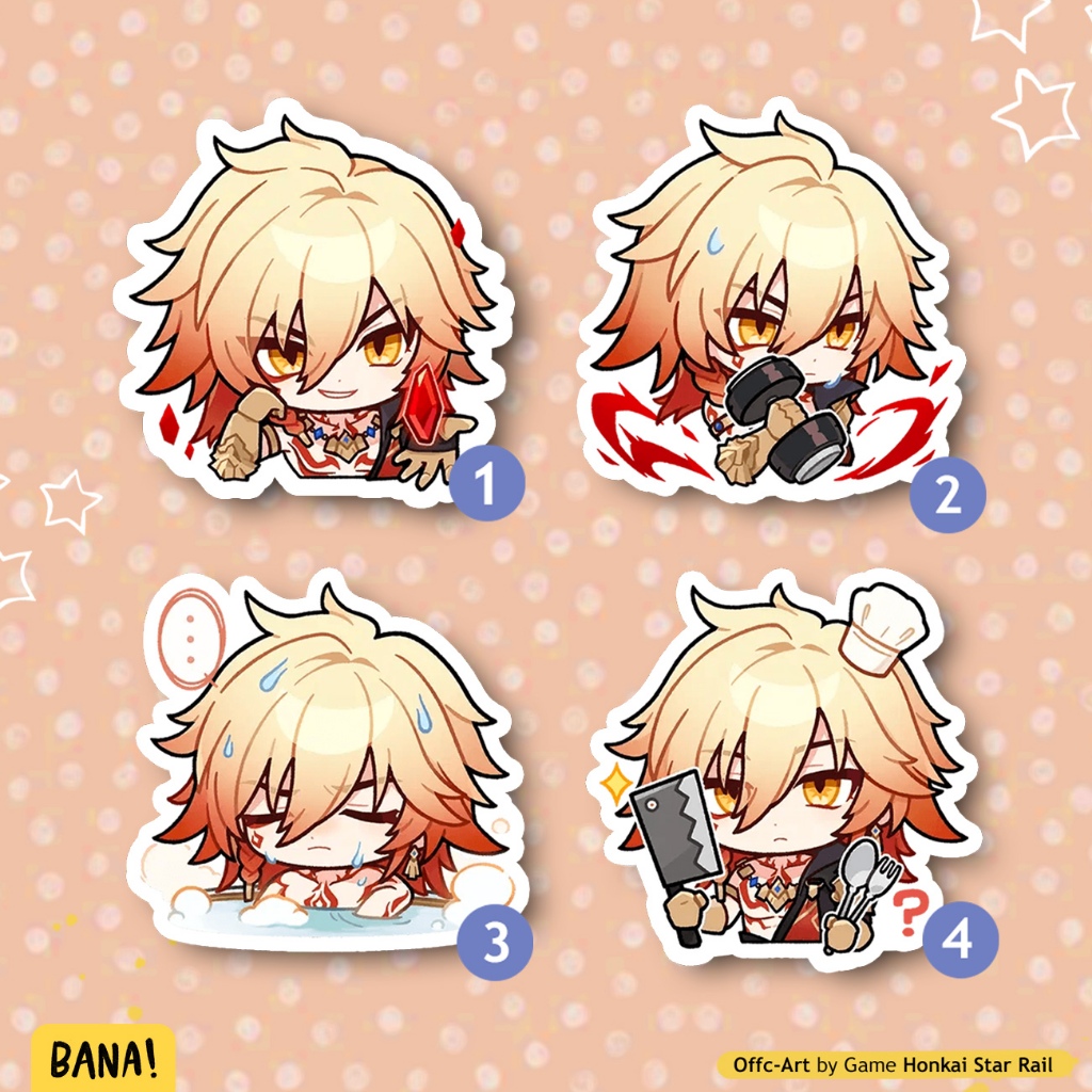 Jual Stiker MYDEI Honkai Star Rail Bijian Stiker Anime Waterproof ...
