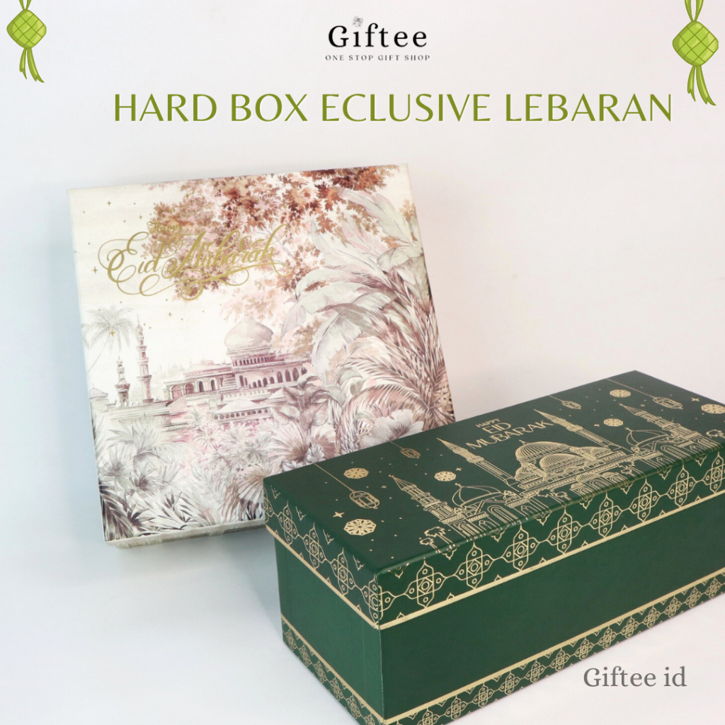 Jual HARD BOX EXCLUSIVE MEWAH LEBARAN FULL GOLD FOIL WADAH HARD BOX ...