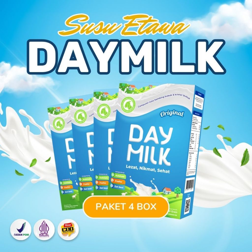 Jual DAY MILK Susu Original 4 Box - Tinggi Kalsium & Vitamin, Mineral ...