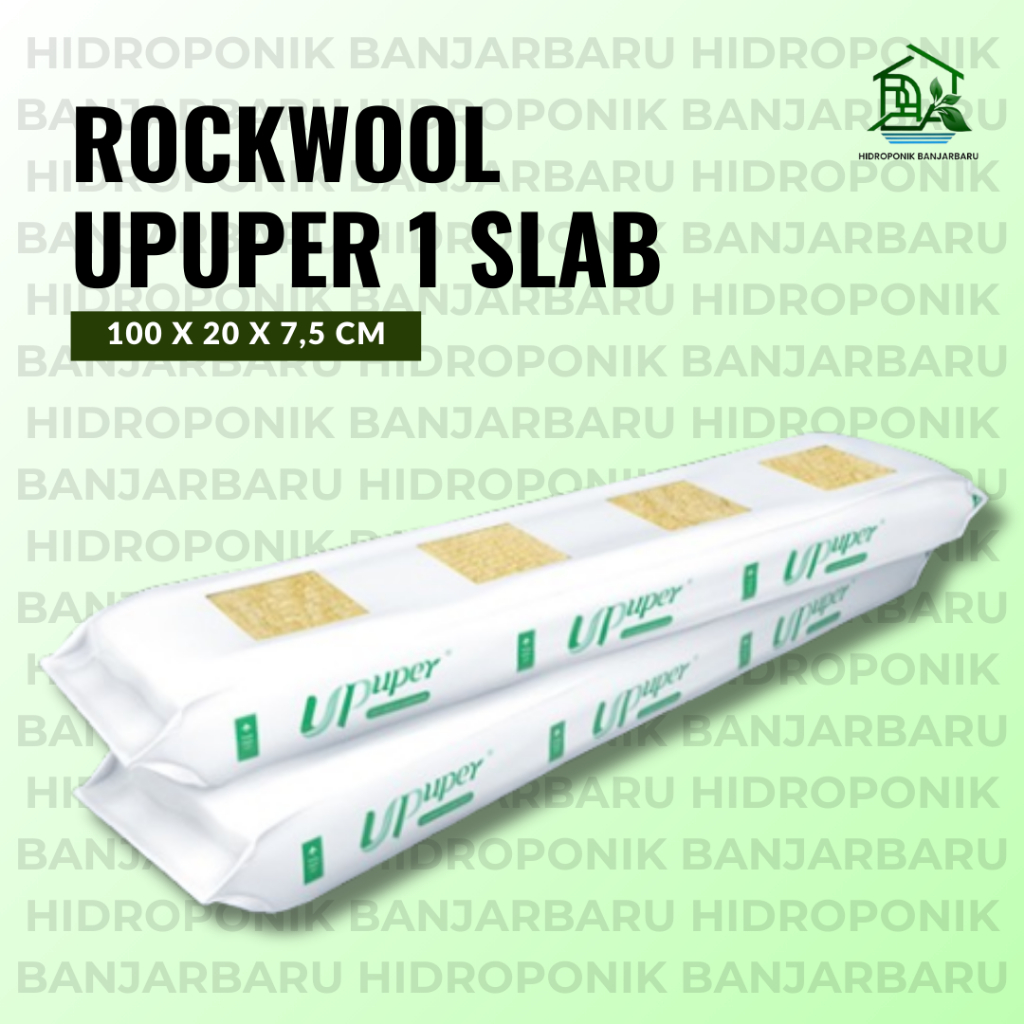 Jual 1 SLAB ROCKWOOL UPUPER MEDIA TANAM SEMAI HIDROPONIK ROCKWOOL ...