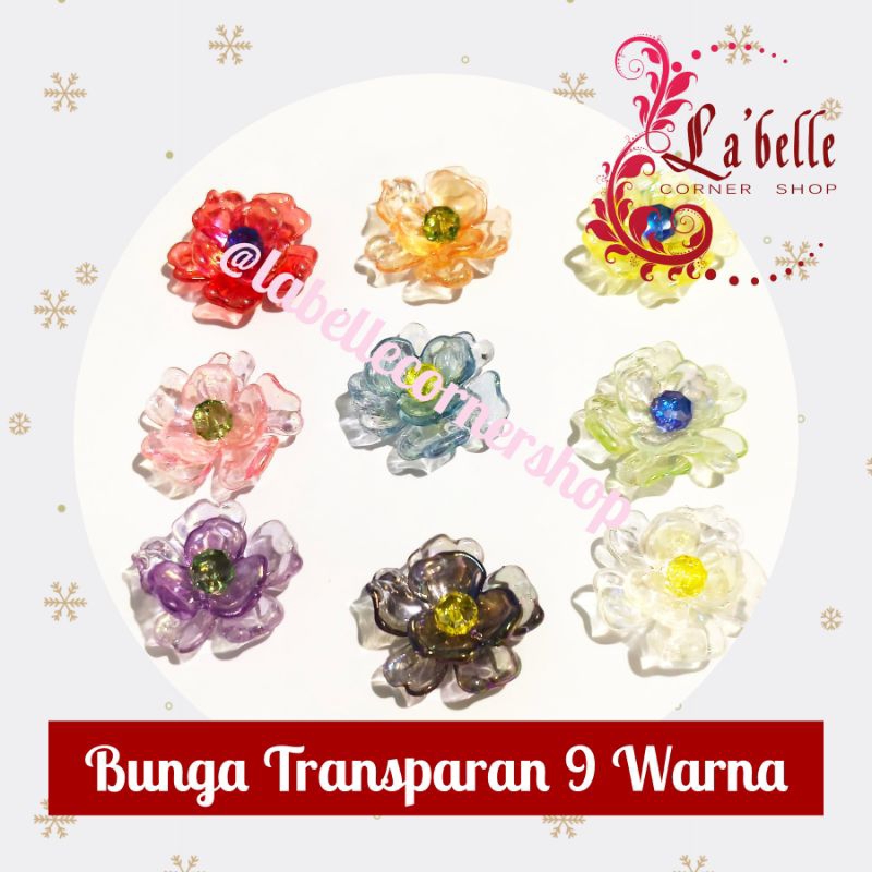 Jual Manik Bunga Transparan 9 Warna | Shopee Indonesia