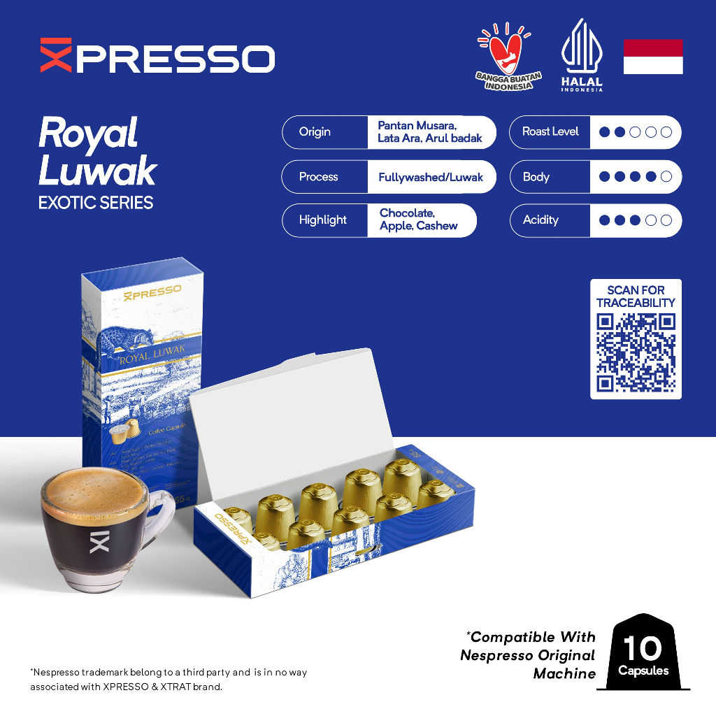 Jual XPRESSO Kopi Kapsul - Royal Luwak - Nespresso Coffee Capsules ...