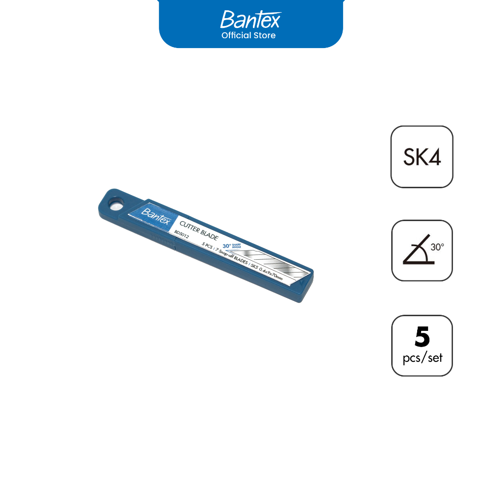 Jual Bantex Refill Cutter Blade 30 Derajat Sudut Tajam Material SK5 Isi ...