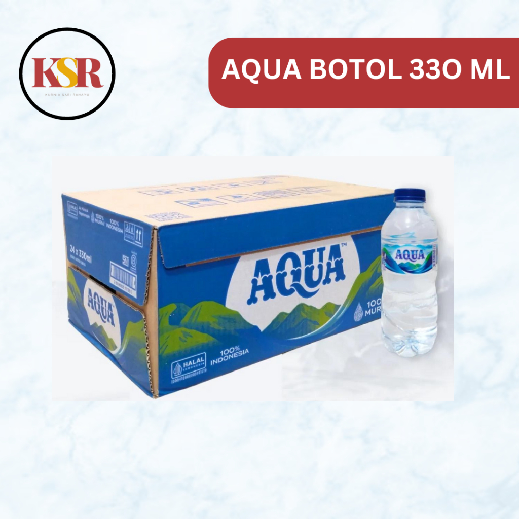 Jual [KSR] AQUA Botol 330ml Dus - 24 x 330 ML [ Khusus Bandung ...