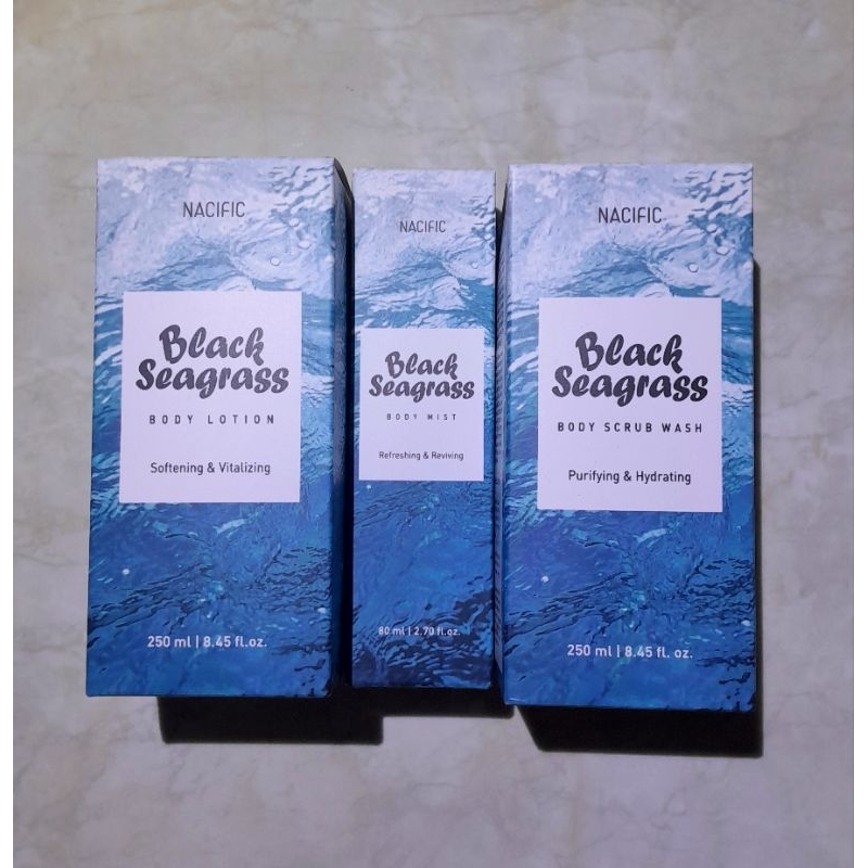 Jual Nacific Body Mist Lotion Body Scrub Black Seagrass | Shopee Indonesia