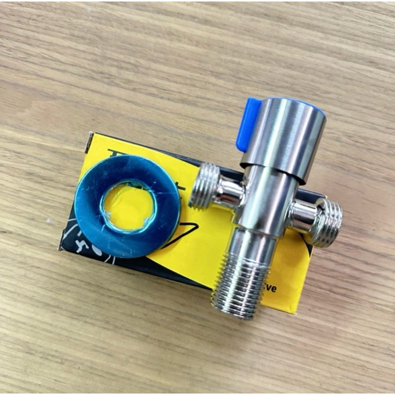 Jual Stop Kran T 2 Cabang Drat 1/2 Inch Stop Valve WC Toilet Shower Jet ...