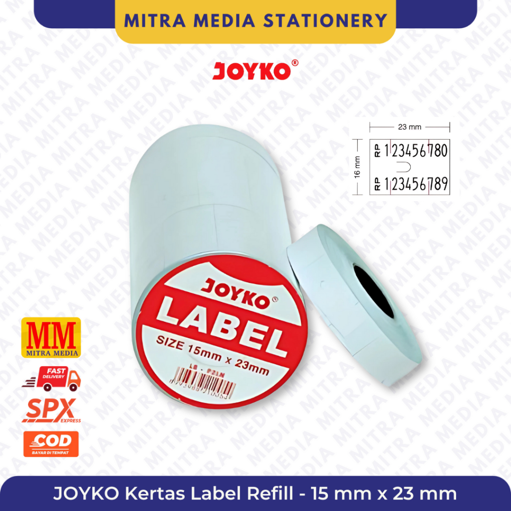 Jual Kertas Refill Price Label/Label Harga Joyko LB-P2LN 2 LINE/BARIS ...
