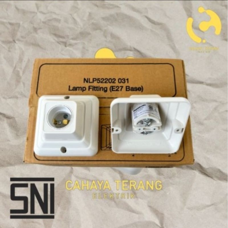 Jual Fitting Plafon Panasonic NLP52202 Tempel Segi E27 | Shopee Indonesia