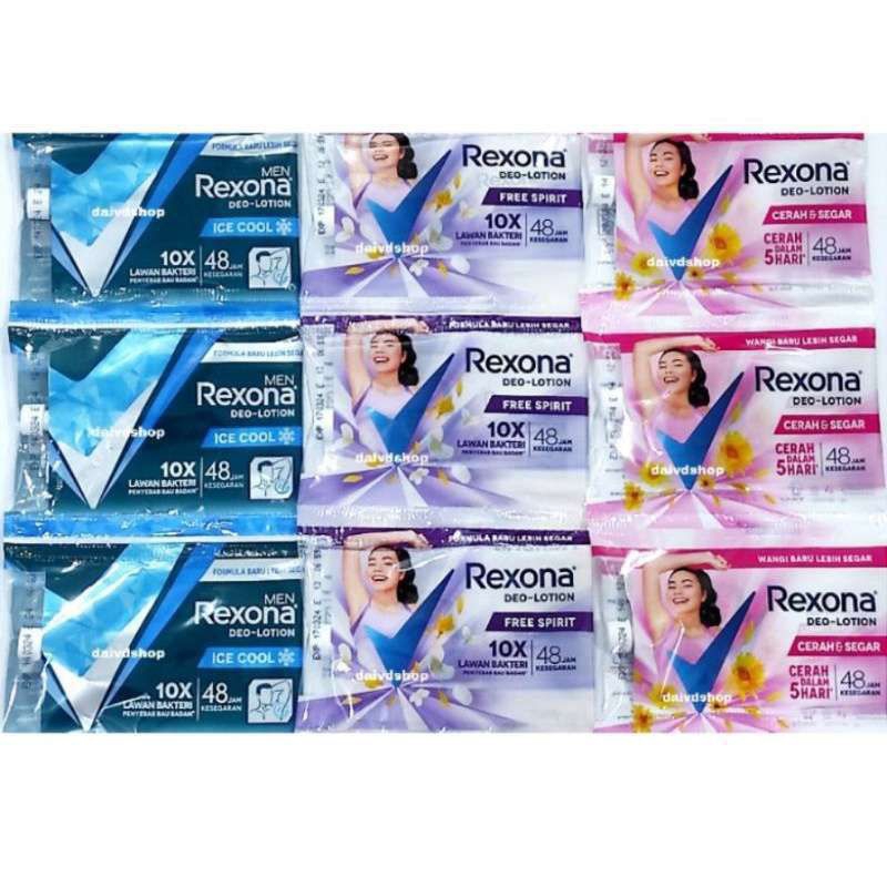 Jual Rexona Saset DEO-LOTION Sachet men&women 9gr isi 12 sachet ...