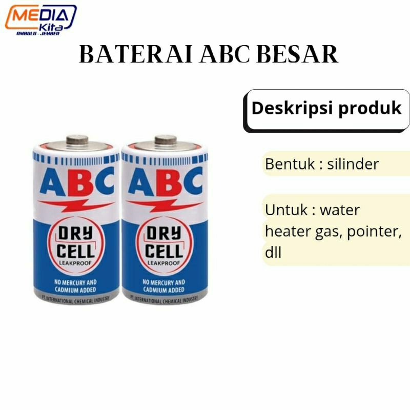 Jual Baterai ABC besar | Shopee Indonesia