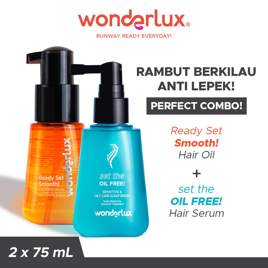 Jual Wonderlux Perfect Combo - Rambut Berkilau Anti Lepek! [2x75ml ...