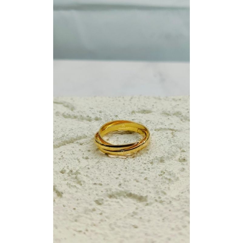 Jual Cincin trinity 3 warna 3grm (kak Indah) | Shopee Indonesia